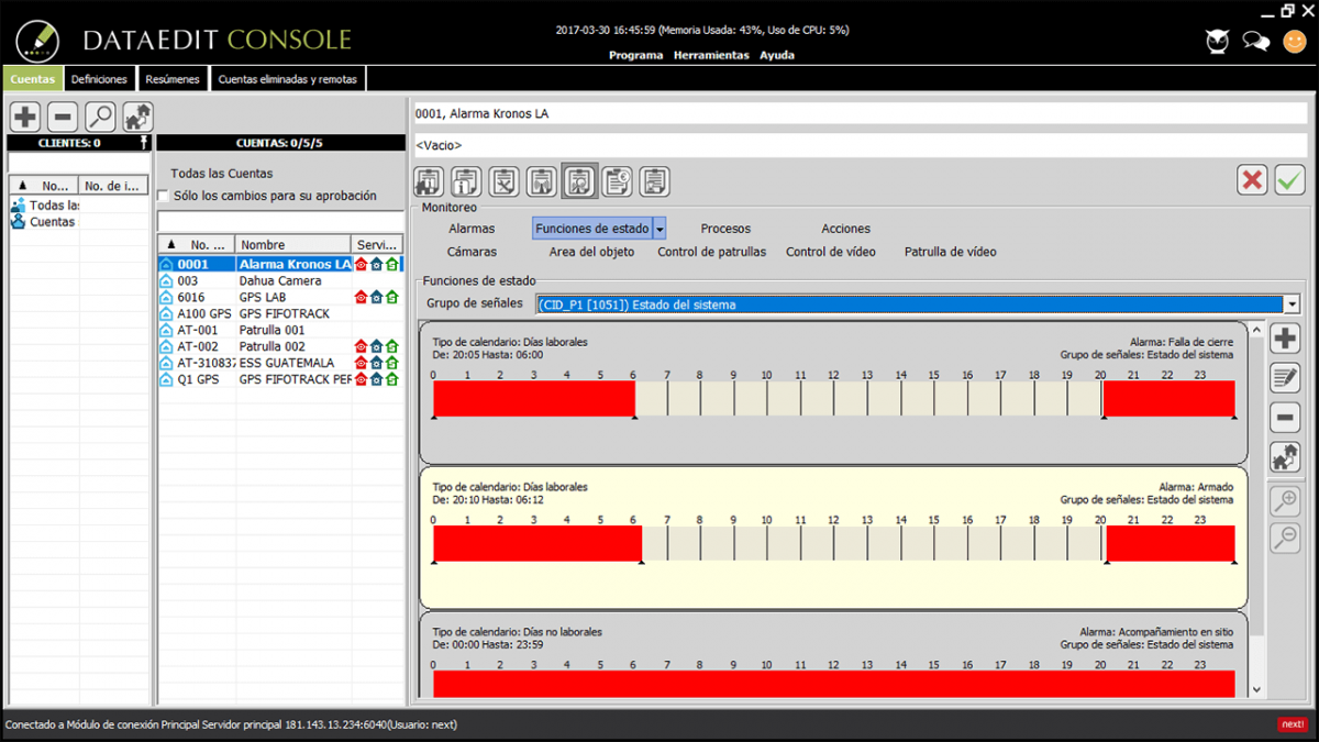 Software de monitoreo de alarmas | Kronos NET | Seguridad y vigilancia